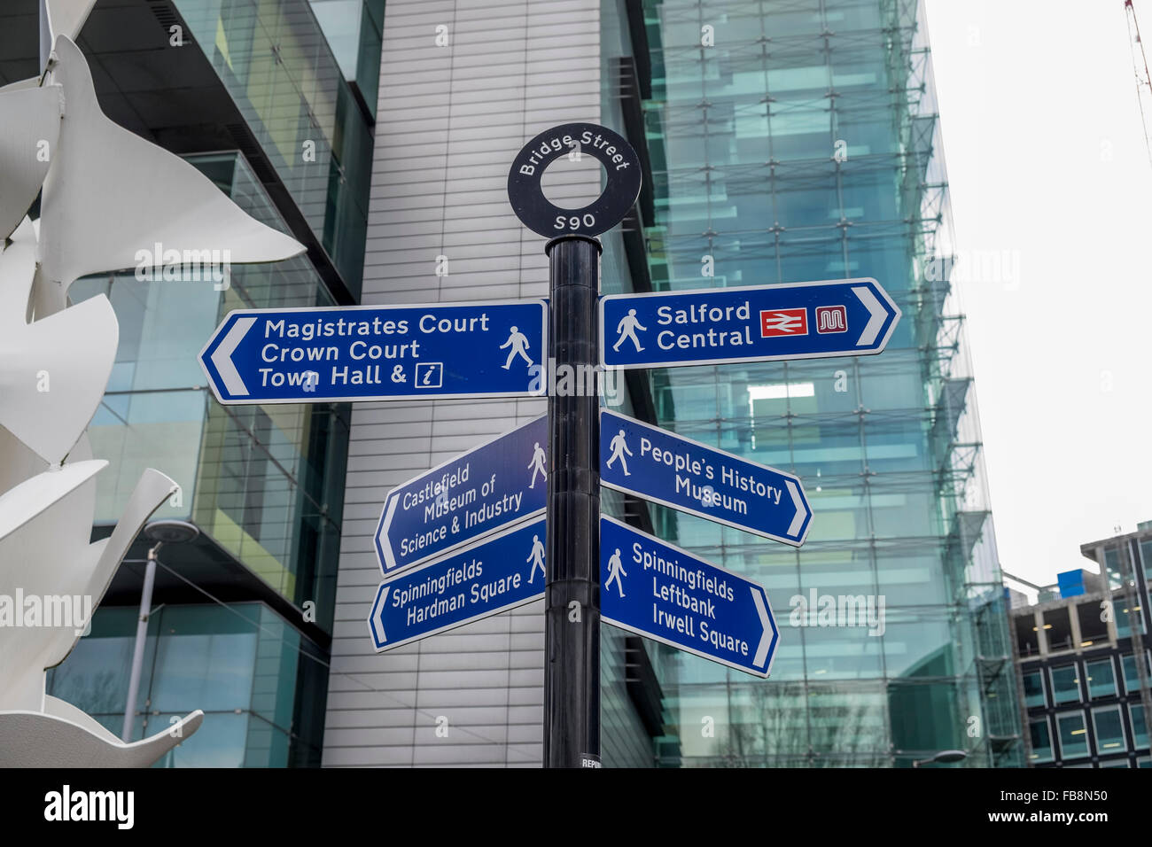A waymarker finger sign post giving directions to various places in ...