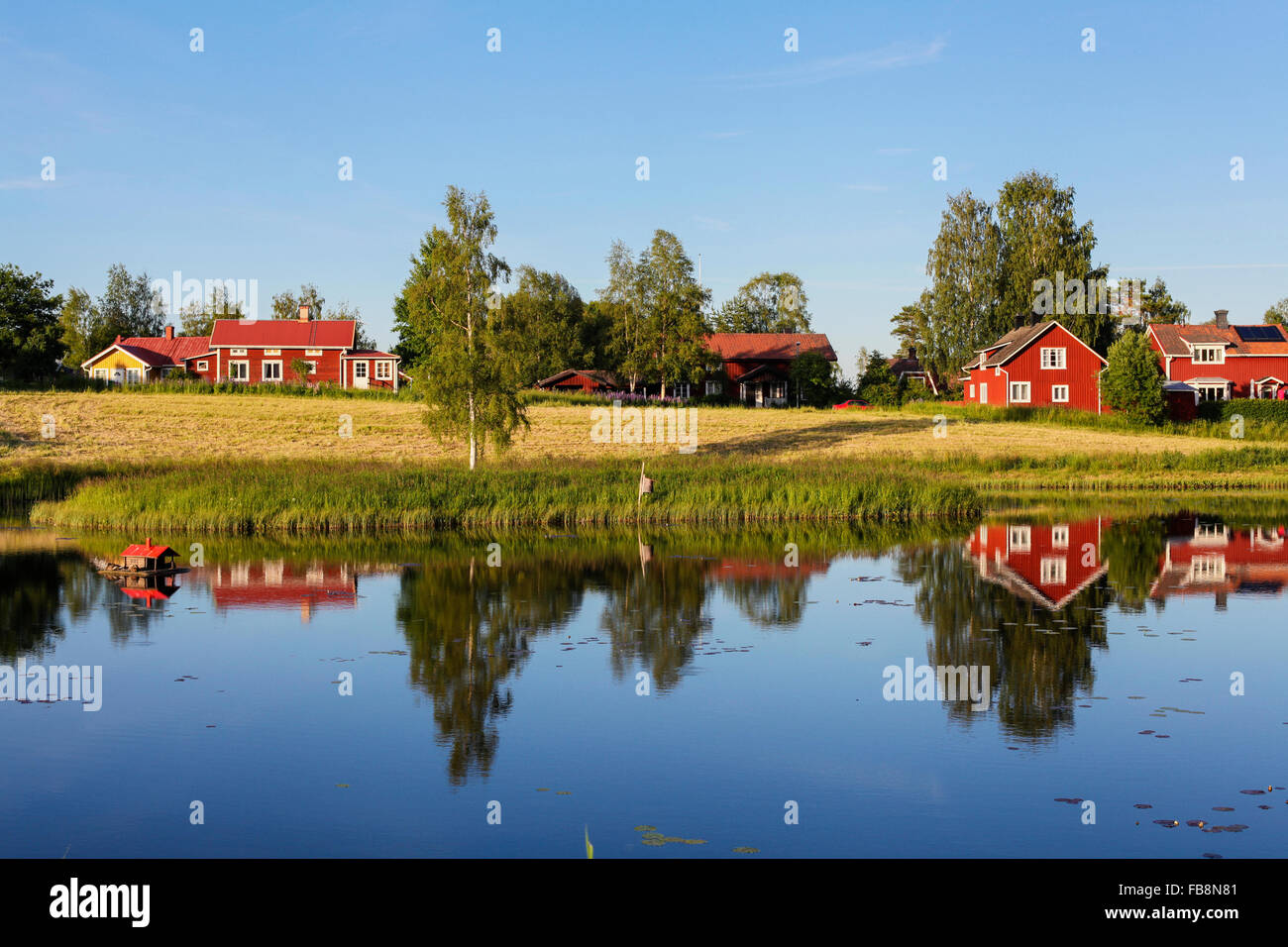Sweden, Halsingland, Jarvso, View of village Stock Photo - Alamy