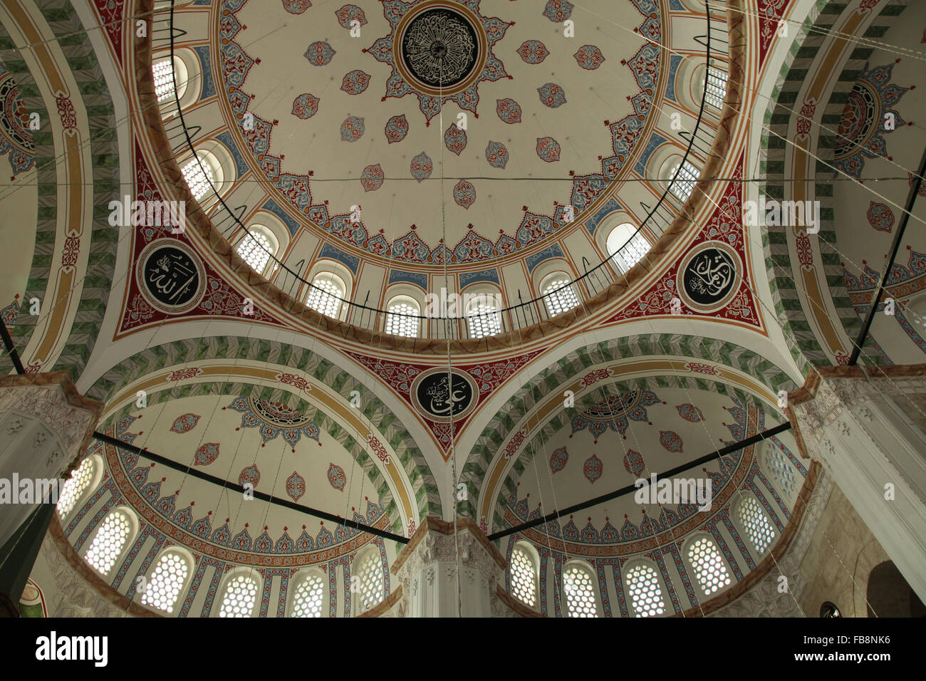 ceiling decoration in the Ottoman Cerrahpasha mosque, Istanbul, Turkey ...