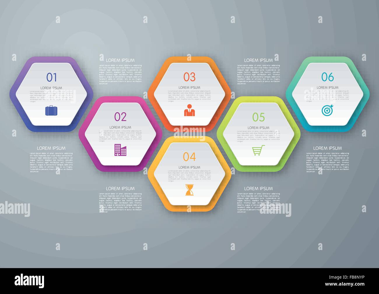 Vector circle hexagon infographic Stock Vector Image & Art - Alamy