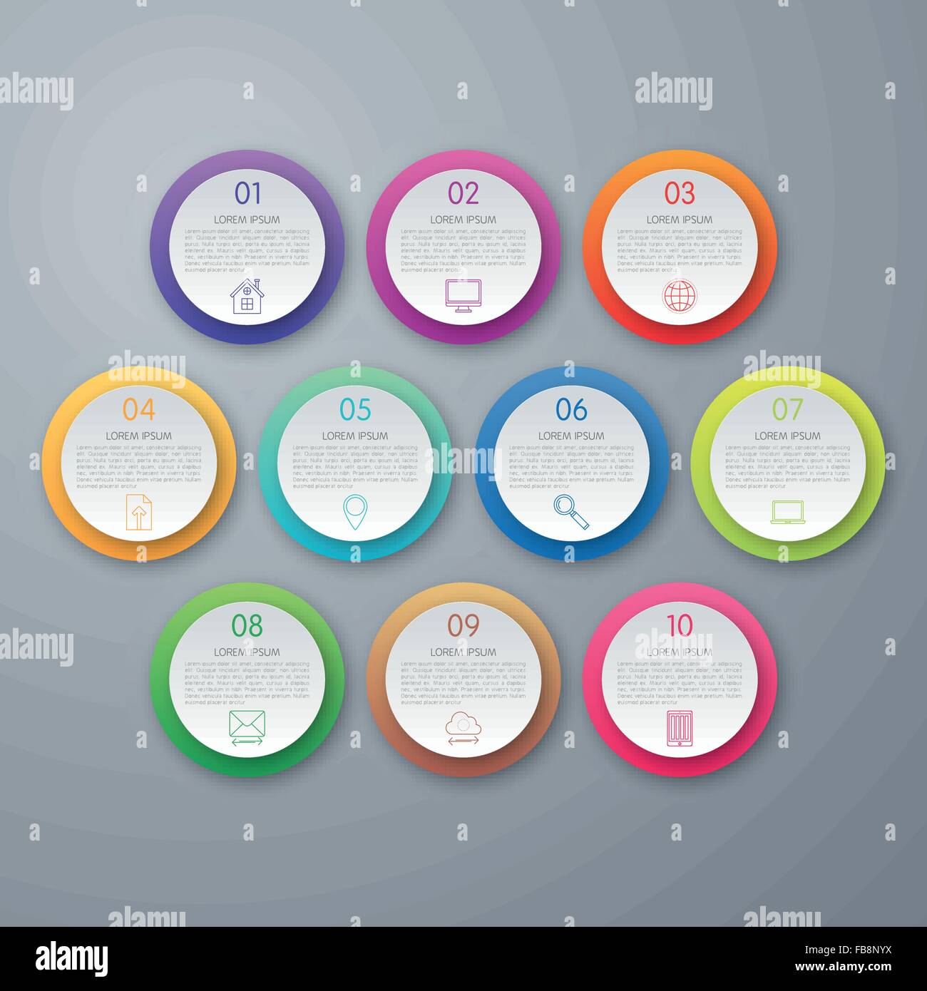 Vector illustration infographics ten options Stock Vector Image & Art ...