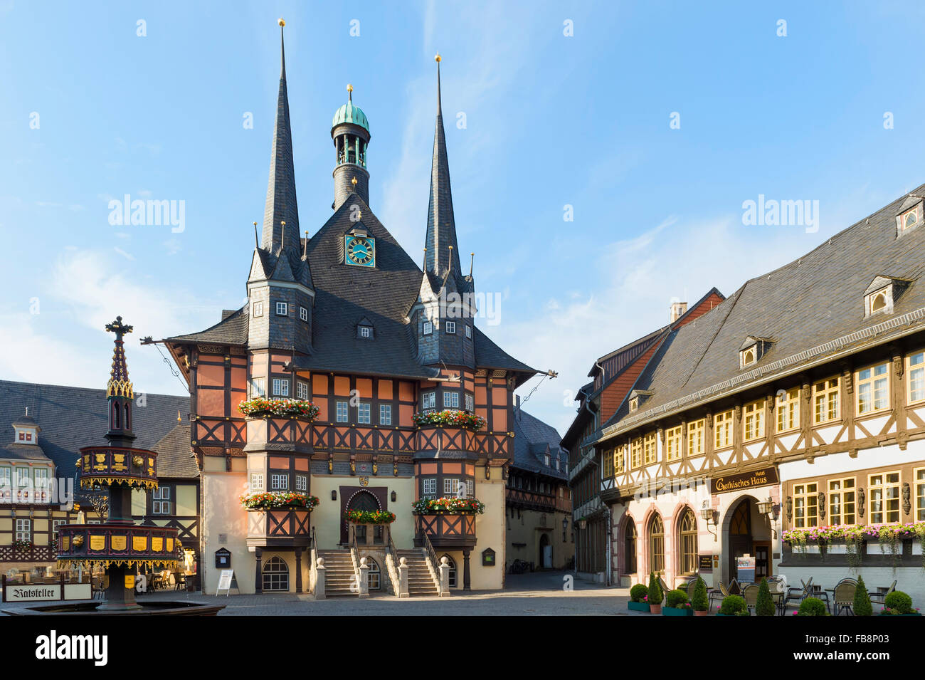Wernigerode City Hall, Harz, Saxony-Anhalt, Germany Stock Photo - Alamy