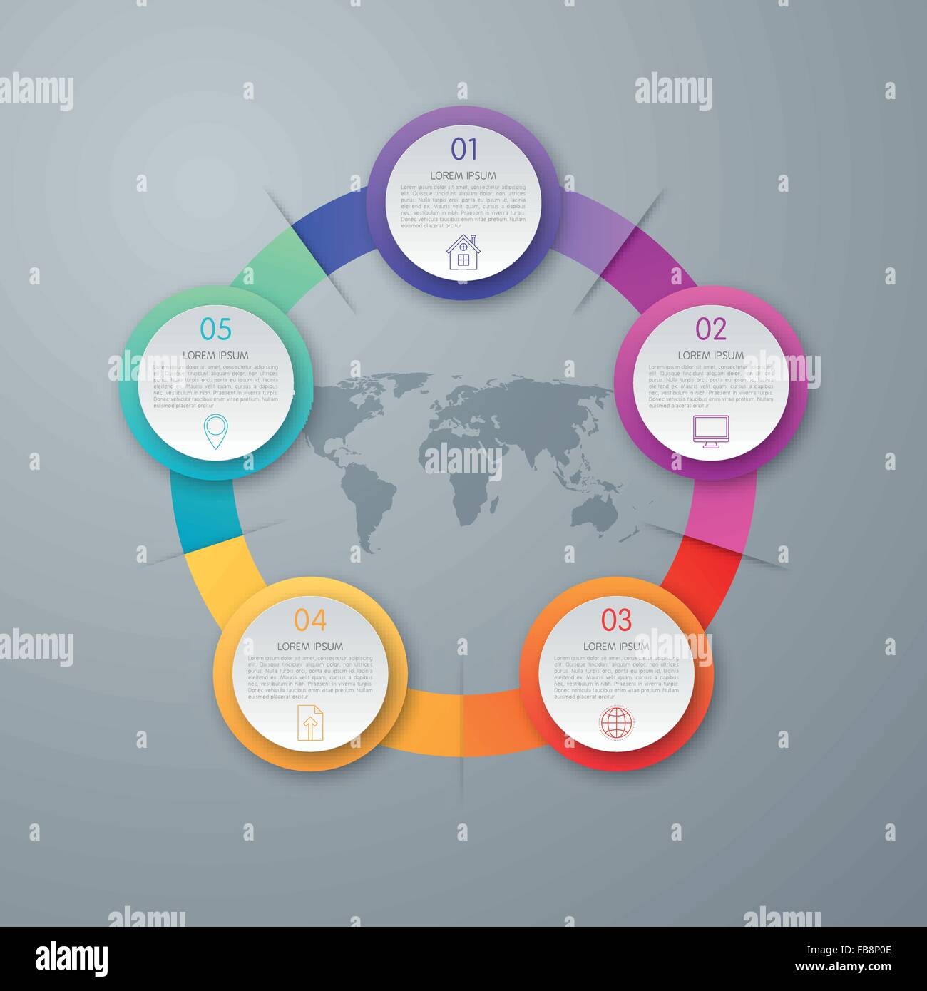 Vector illustration infographic five options Stock Vector Image & Art ...