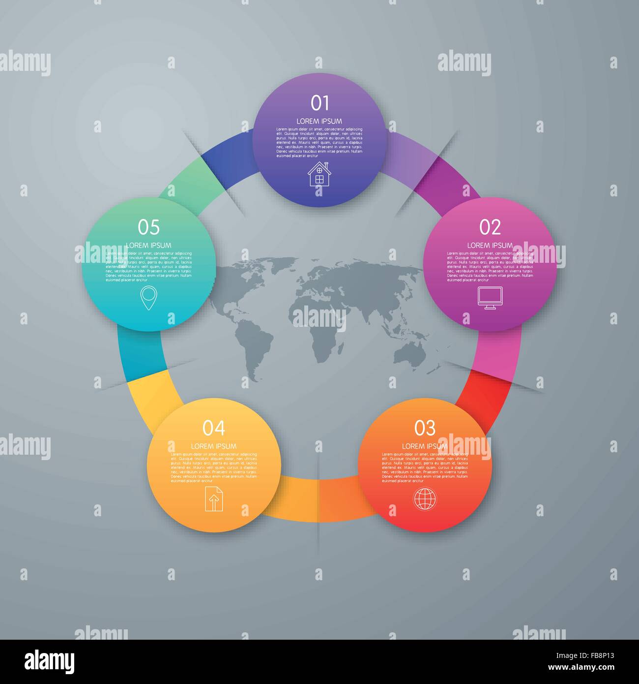 Vector illustration infographic five options Stock Vector Image & Art ...