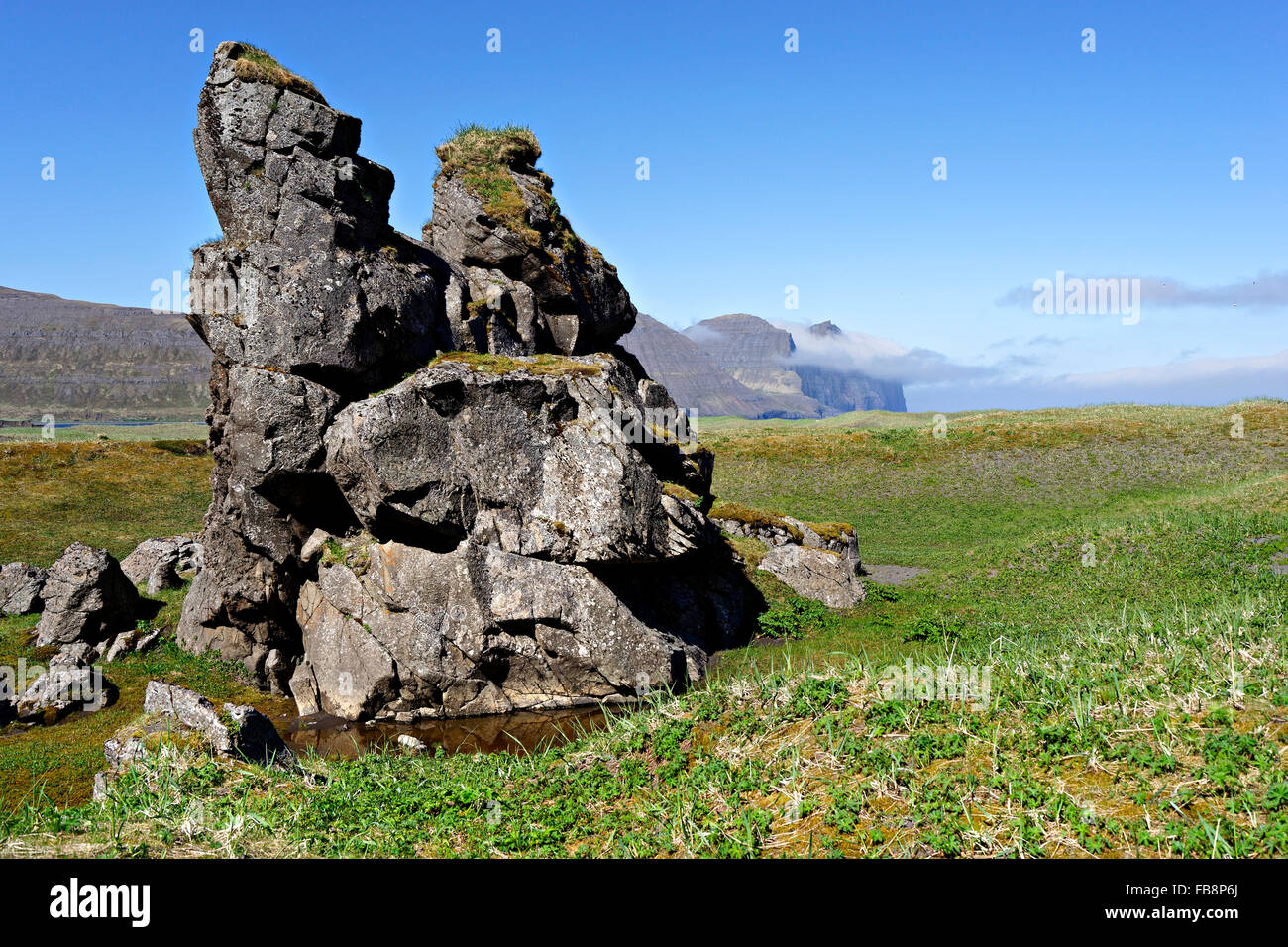 Rock formation that hold myth's of the trolls, Hornstrandir nature ...