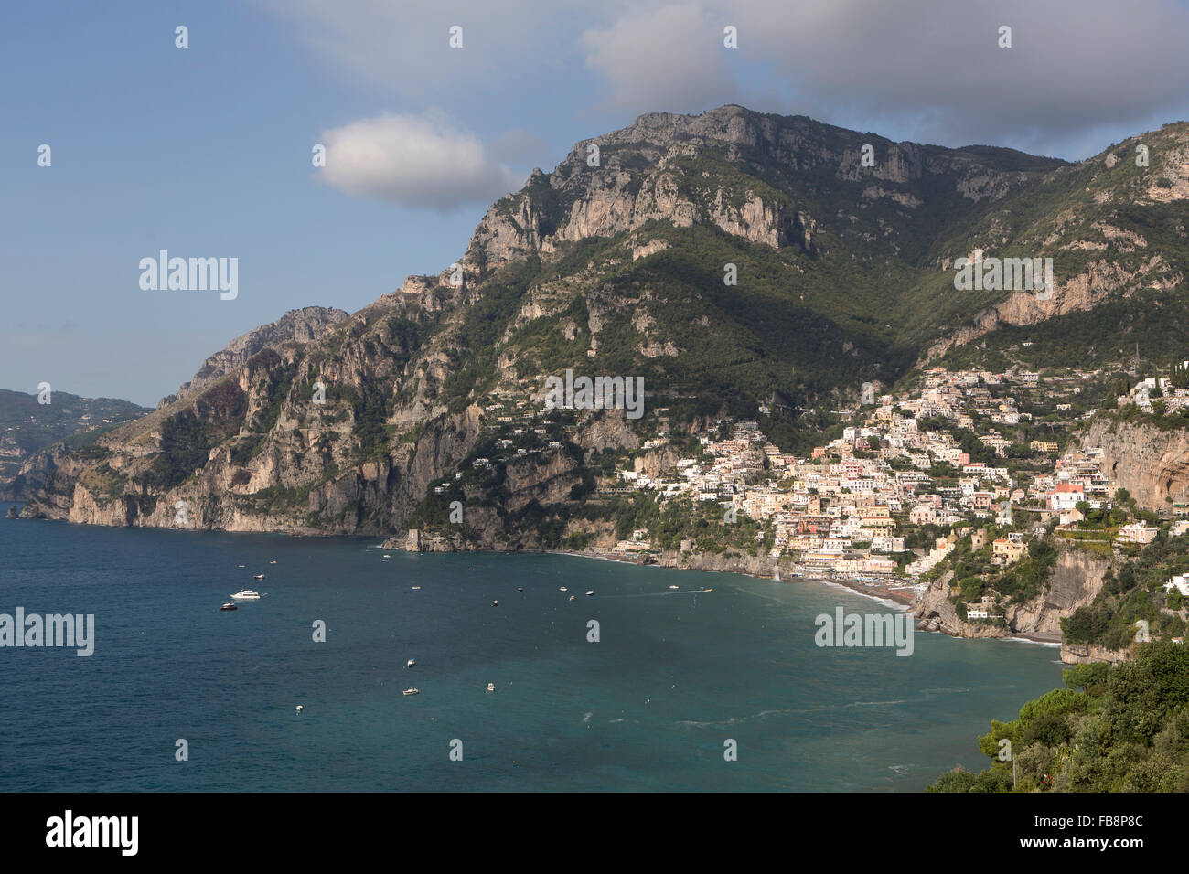 View of Positano on the Amalfi Coast Stock Photo - Alamy