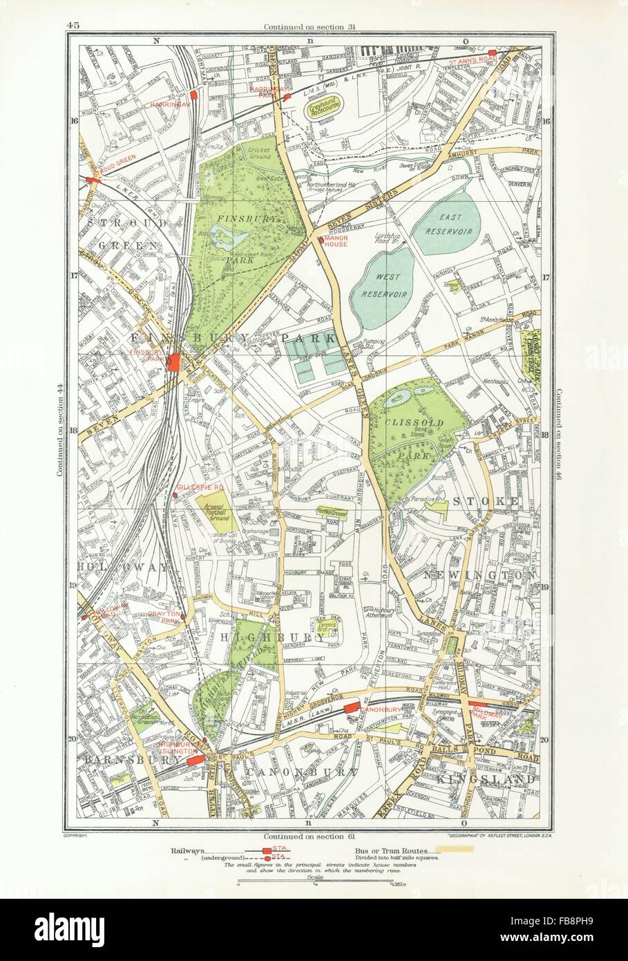FINSBURY PARK. Barnsbury,Stoke Newington,Canonbury,Holloway,Highbury ...