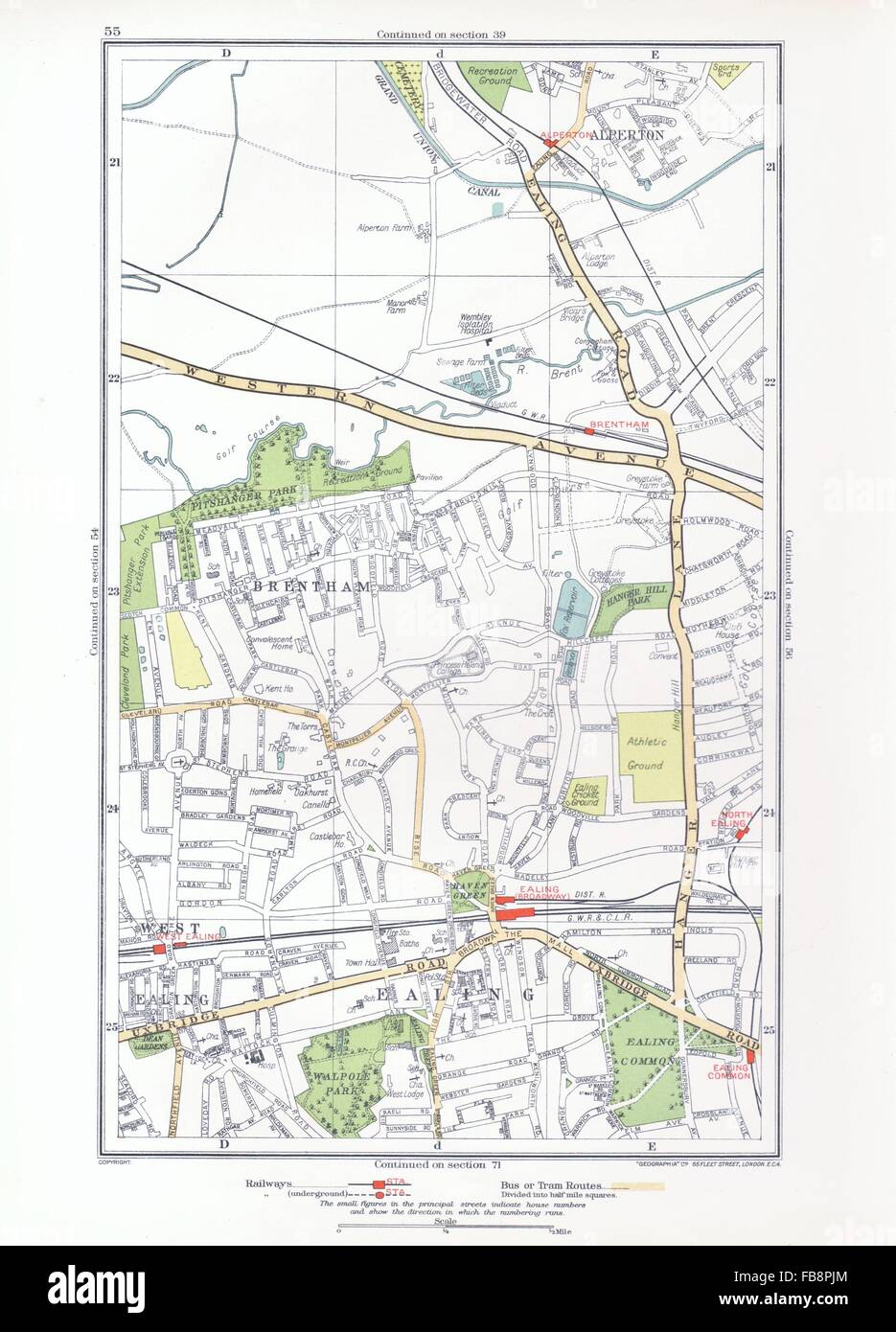 North west london map hi-res stock photography and images - Alamy