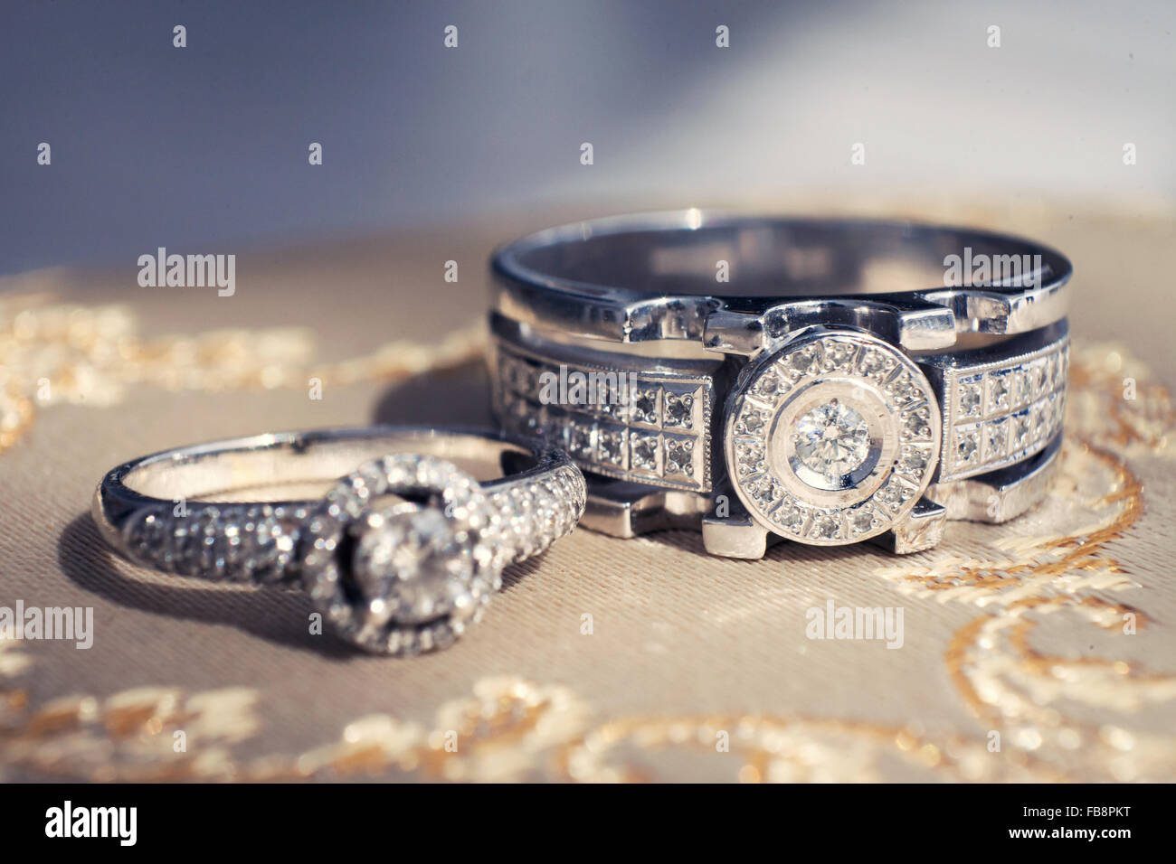 Wedding ring from silver hi-res stock photography and images - Alamy