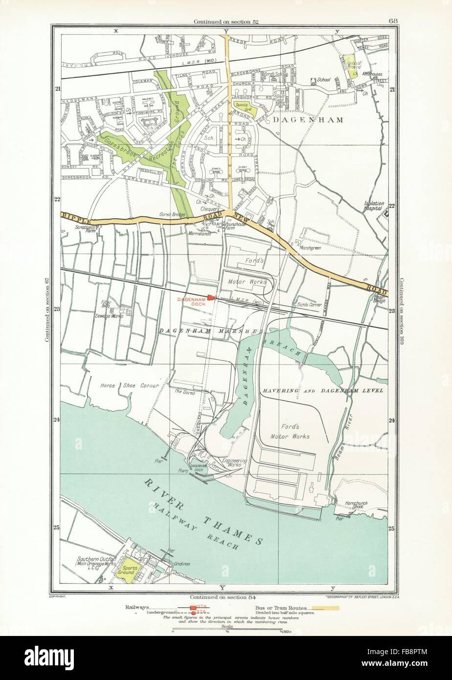 Dagenham map hi-res stock photography and images - Alamy