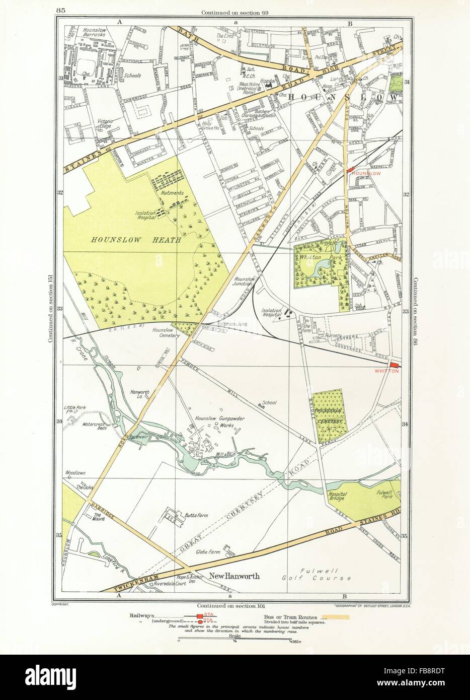 LONDON. Hounslow, Hounslow Heath, Whitton Park, New Hanworth, 1933 ...