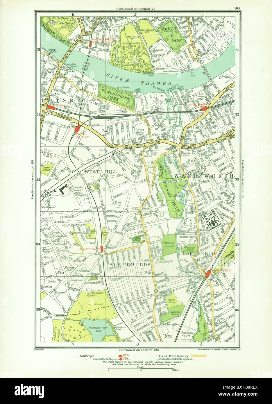Map of putney hi-res stock photography and images - Alamy