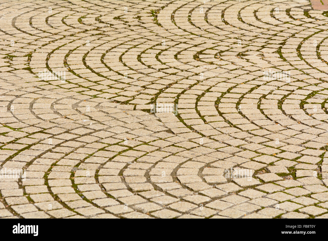 Curved stone paving pattern on ground Stock Photo - Alamy