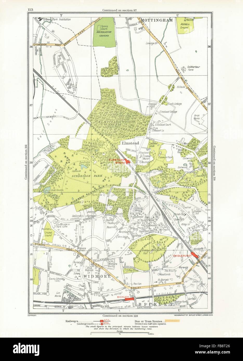 LONDON.Bickley,Elmstead,Widmore,Mottingham,Chislehurst,Chalkpit Wood ...