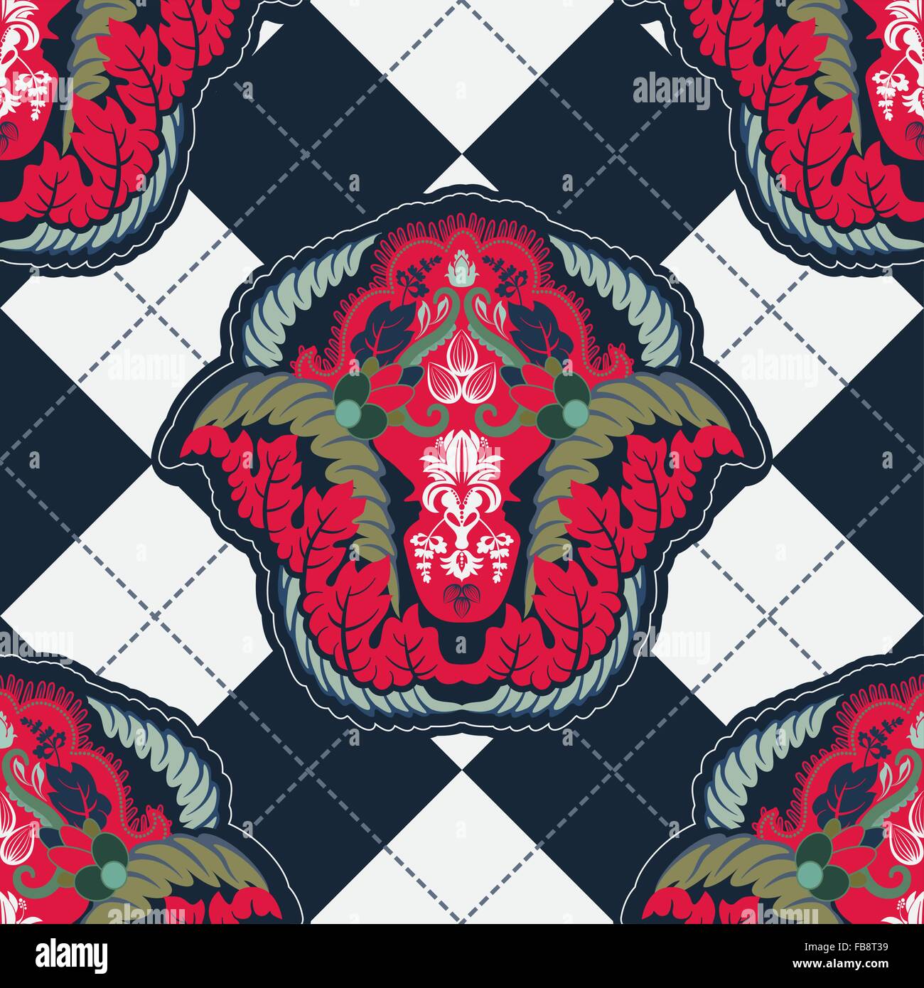 Floral pattern medieval hi-res stock photography and images - Alamy