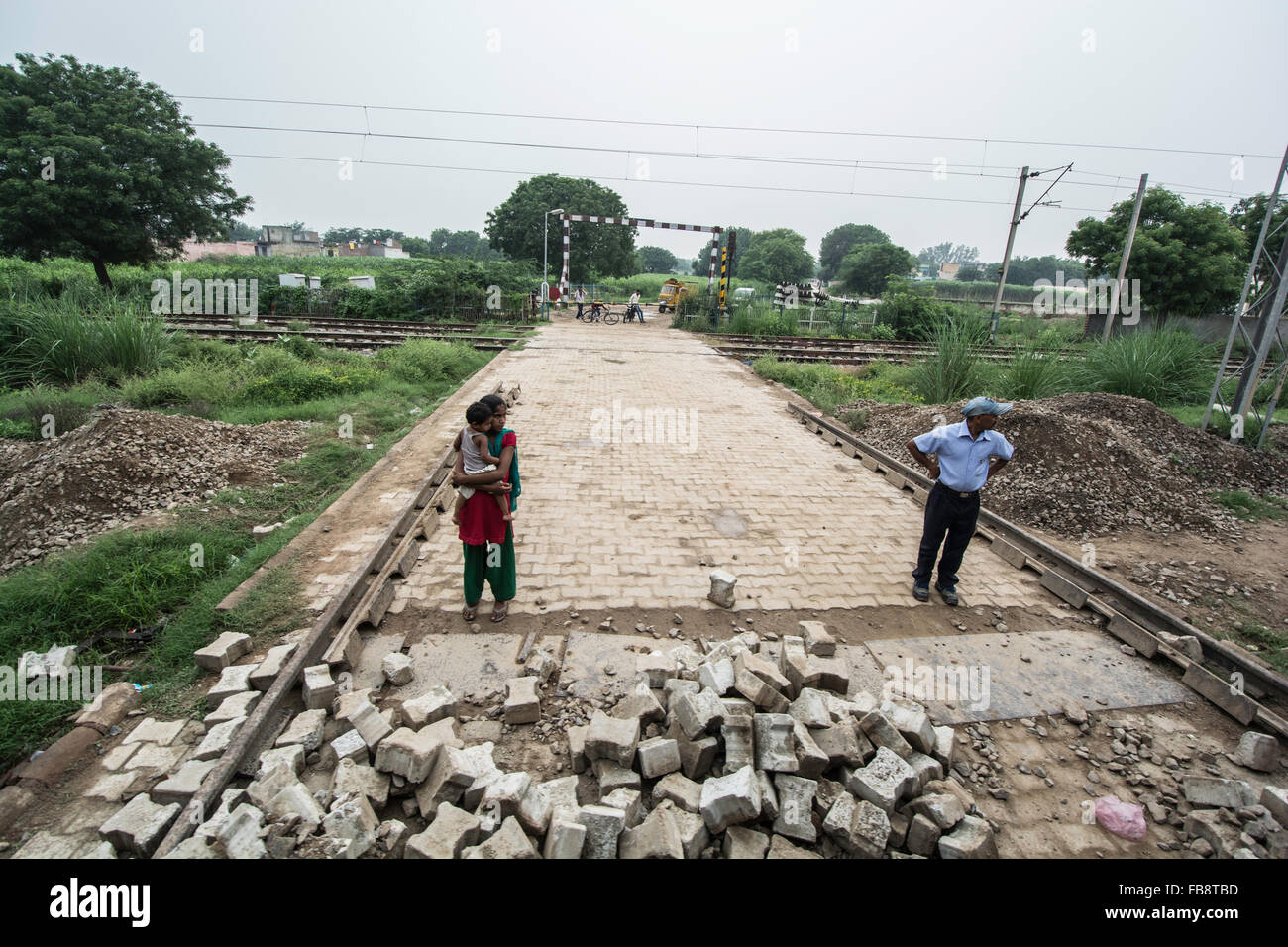 long the train tracks. India Railways. India Stock Photo - Alamy