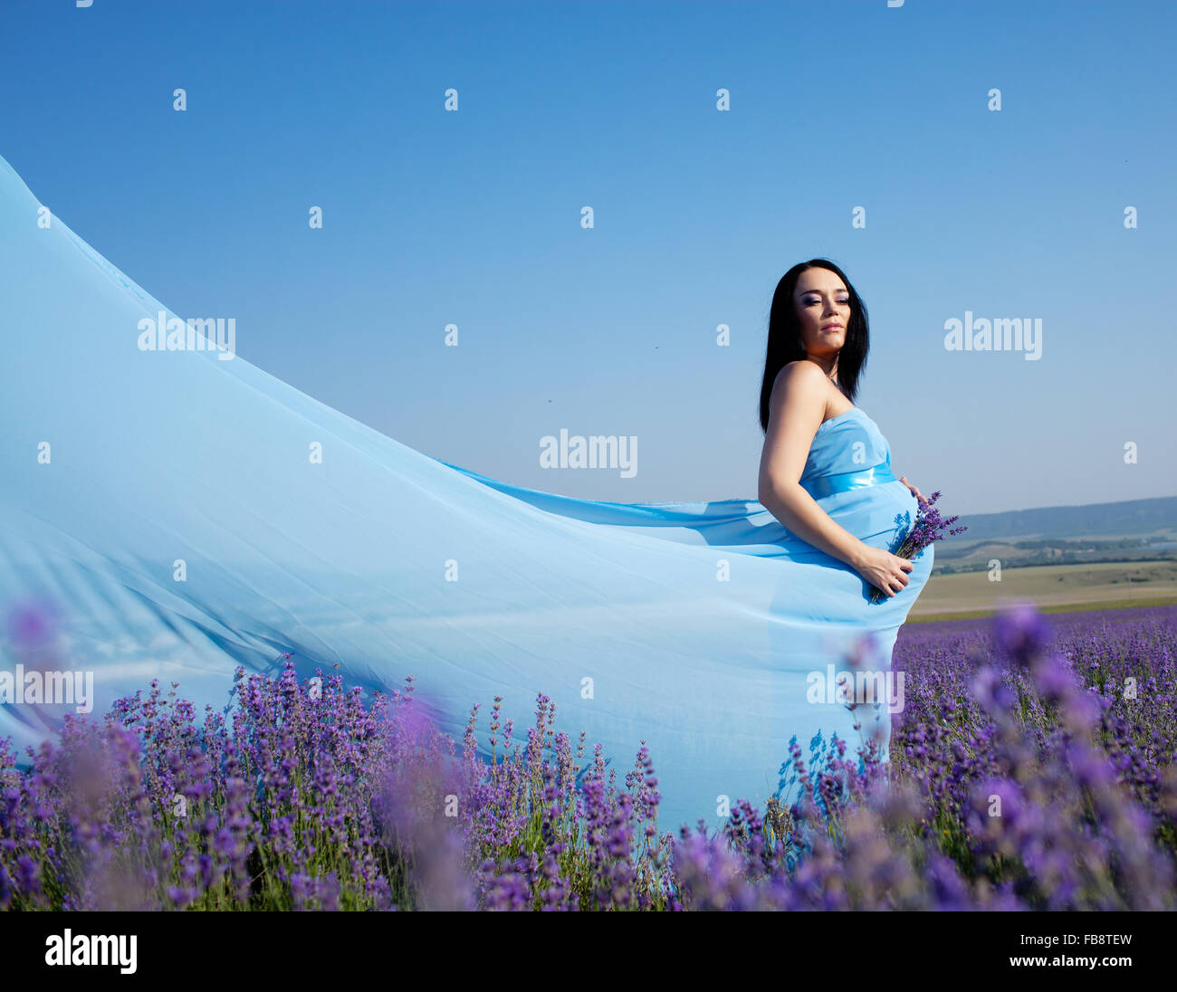 Portrait in lavender Stock Photo - Alamy