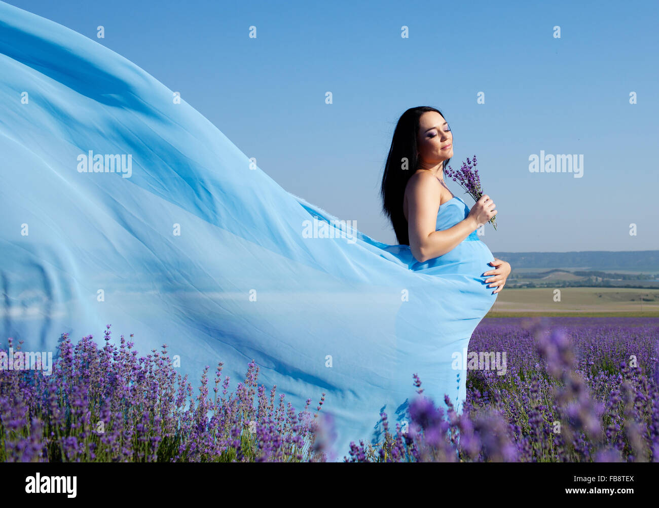 Portrait in lavender Stock Photo - Alamy