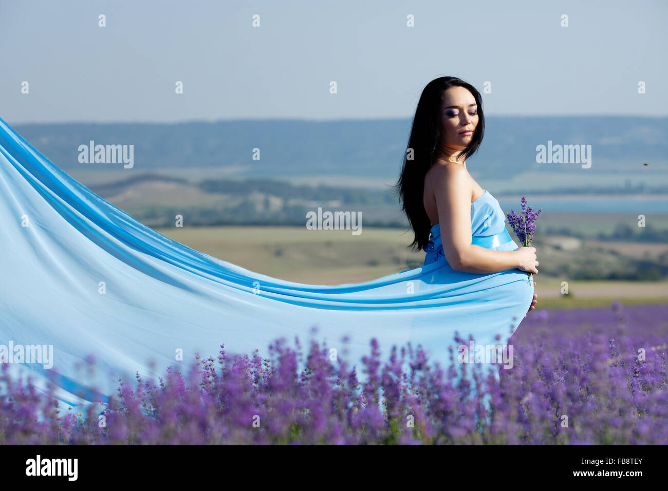 Portrait in lavender Stock Photo - Alamy