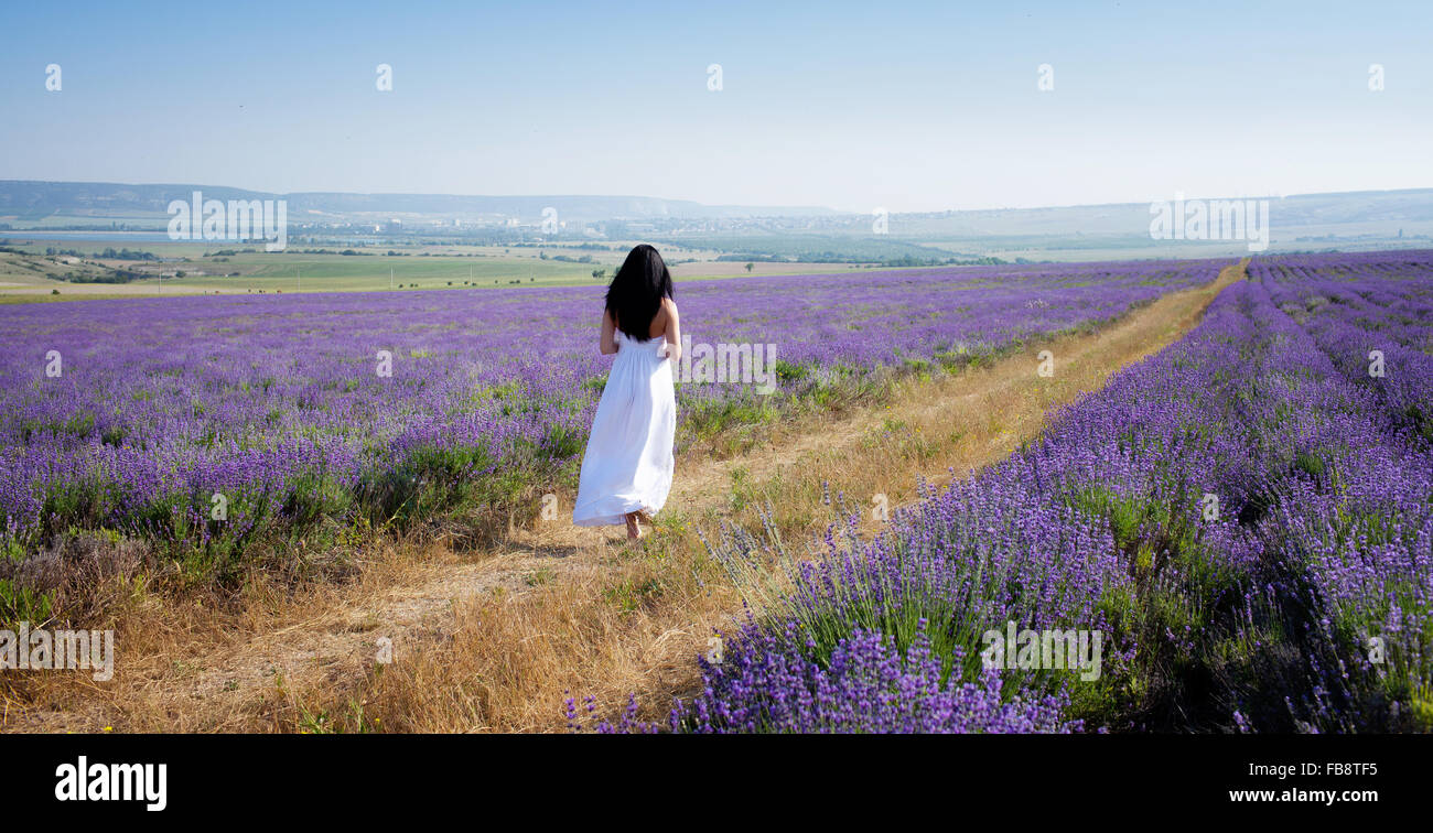 Portrait in lavender Stock Photo - Alamy