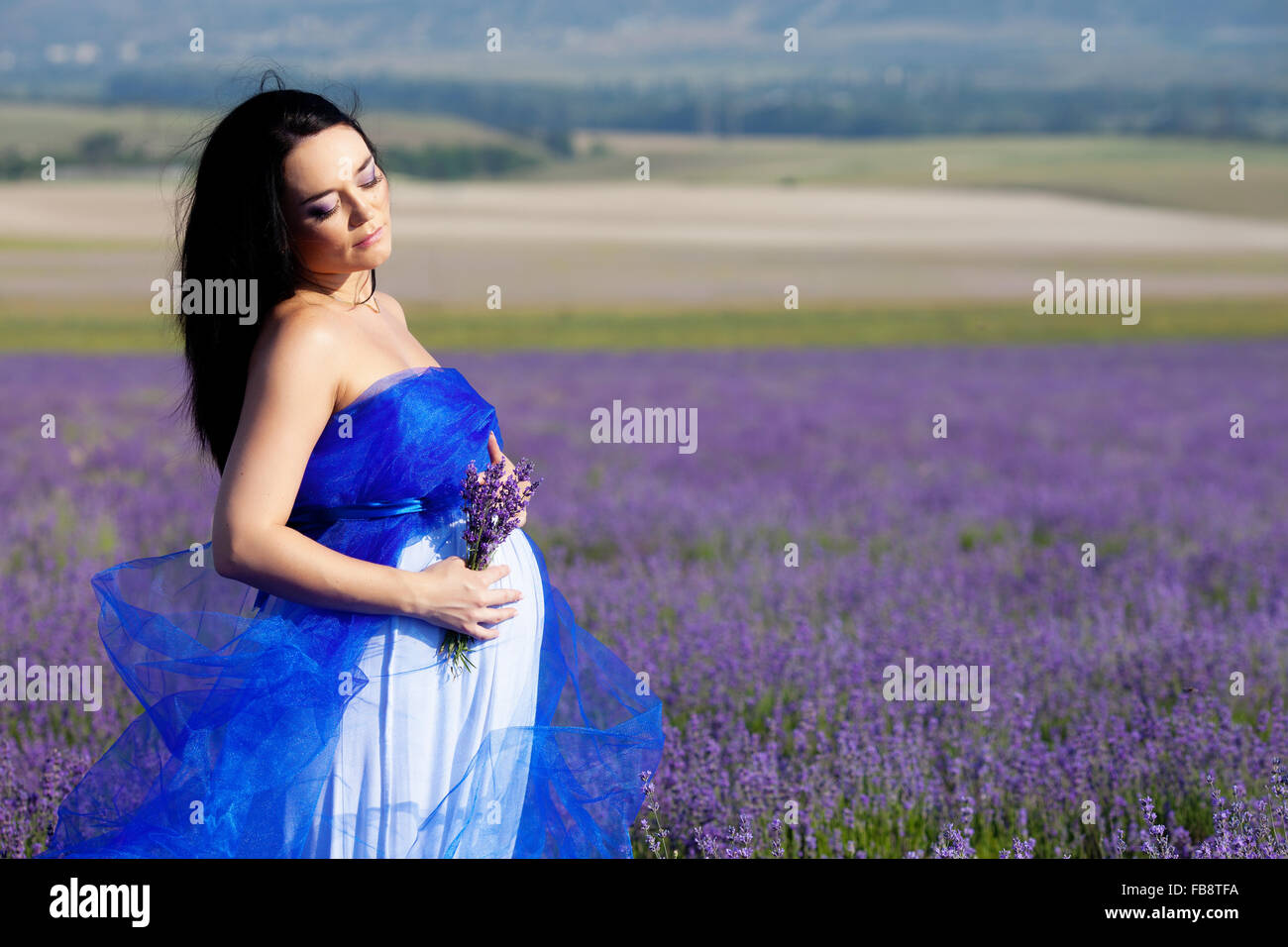 Portrait in lavender Stock Photo - Alamy
