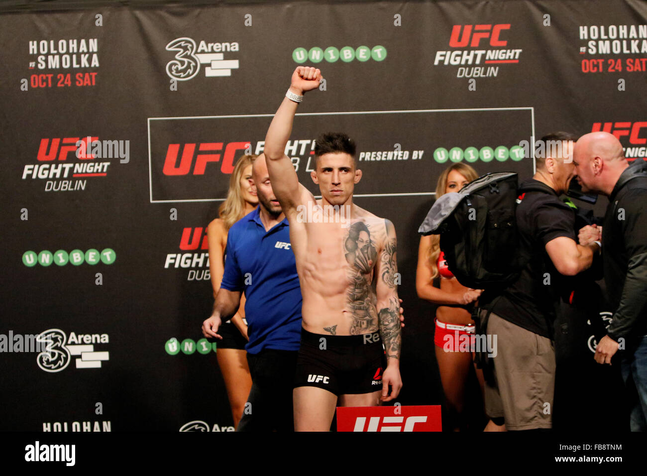 Norman Parke celebrates making his weight at Weigh In UFC Fight Night ...