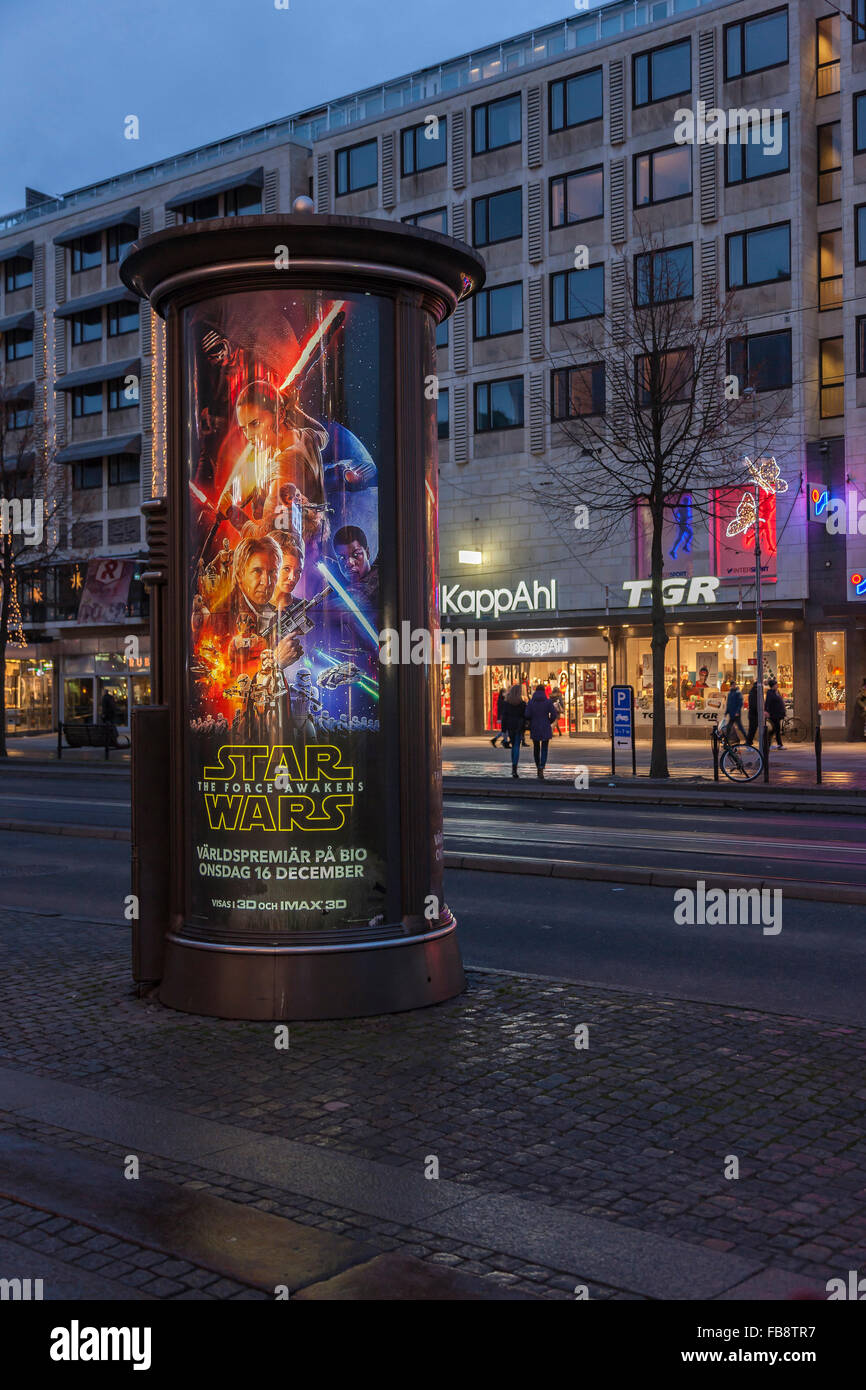 Sign advertising the new Star Wars film, Gothenburg, Sweden Stock Photo ...