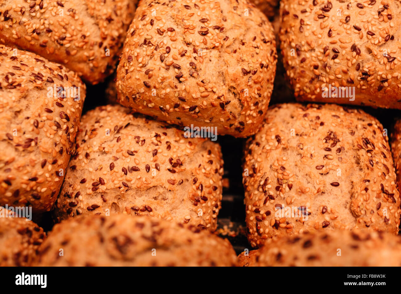 Bread product in market closeup Stock Photo - Alamy