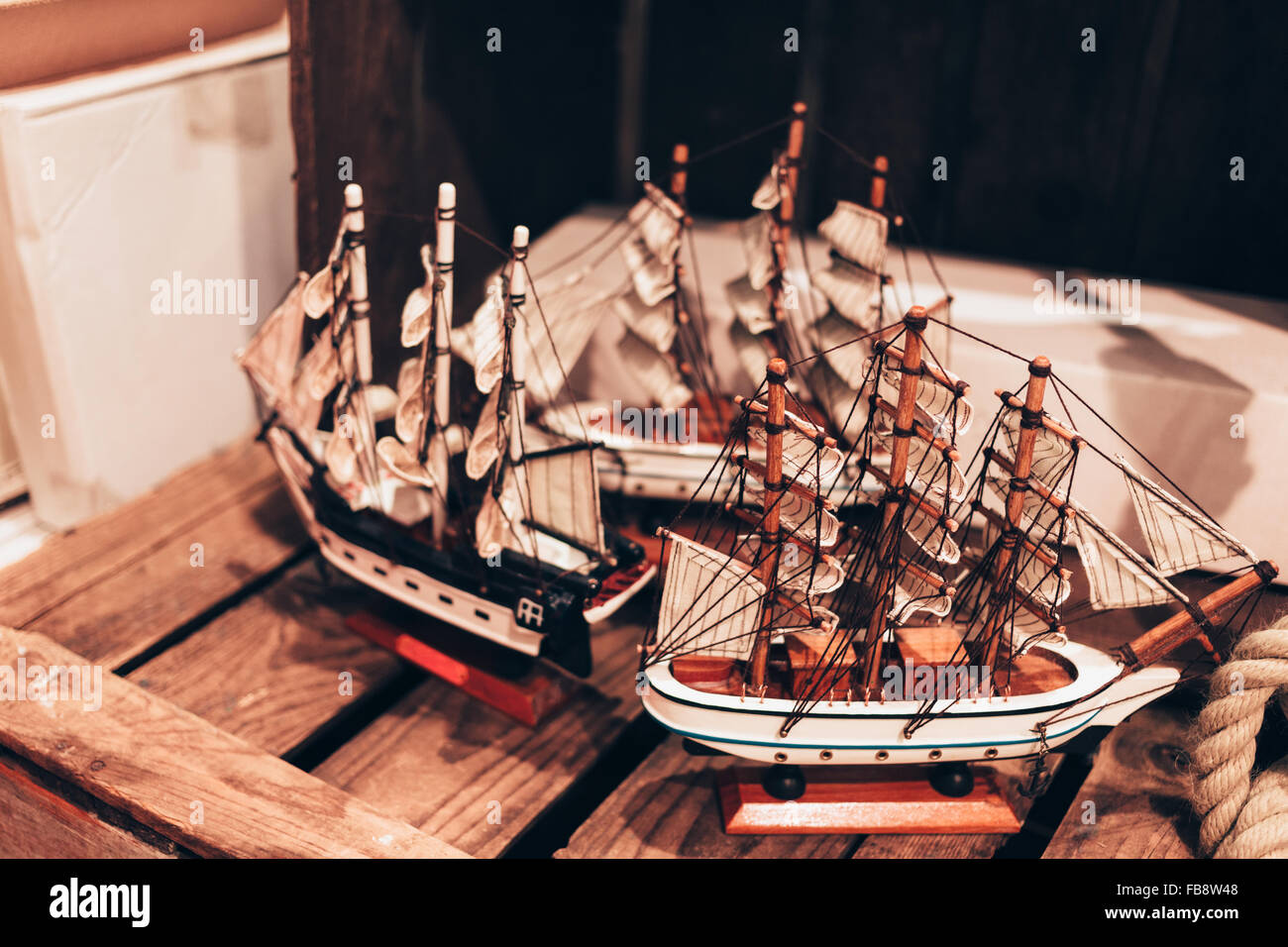 Small wooden ships hi-res stock photography and images - Alamy
