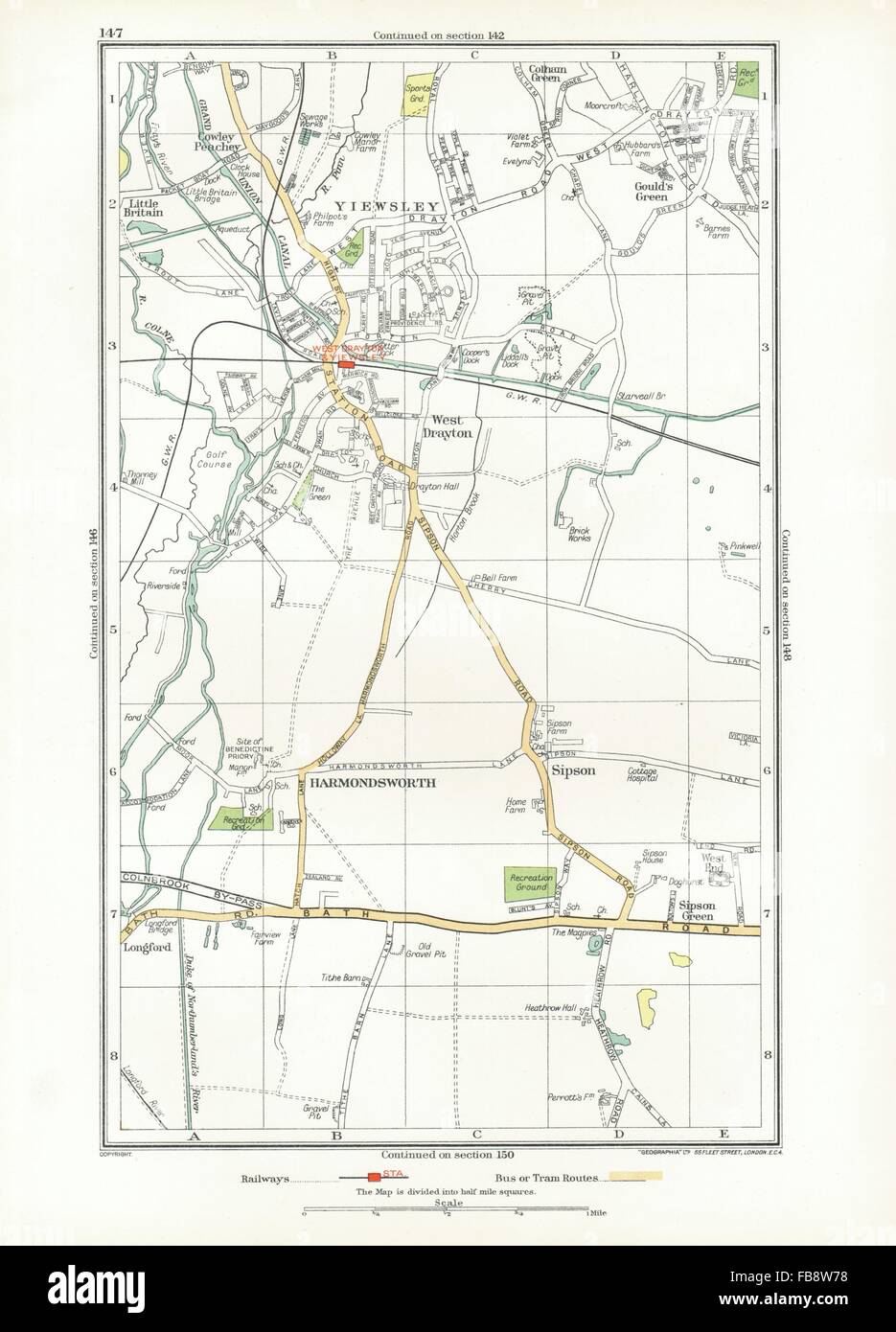 Harmondsworth maps hi-res stock photography and images - Alamy