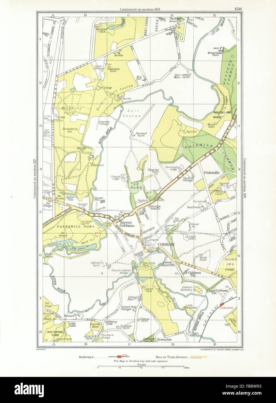 COBHAM.Stoke d'Abernon,Whiteley Village,Fairmile,Burwood Park(Surrey ...
