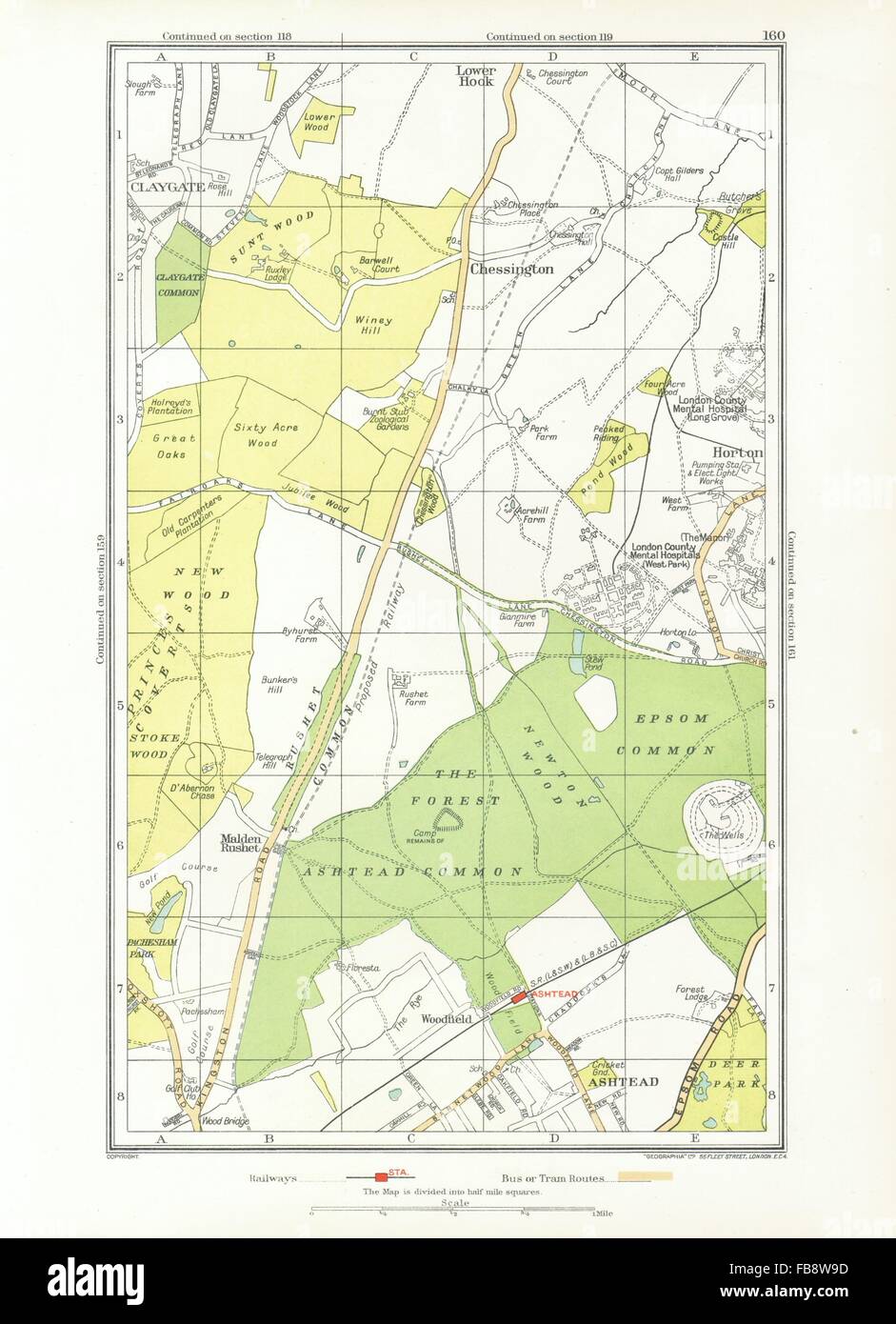 Map Of Ashtead Common High Resolution Stock Photography and Images - Alamy