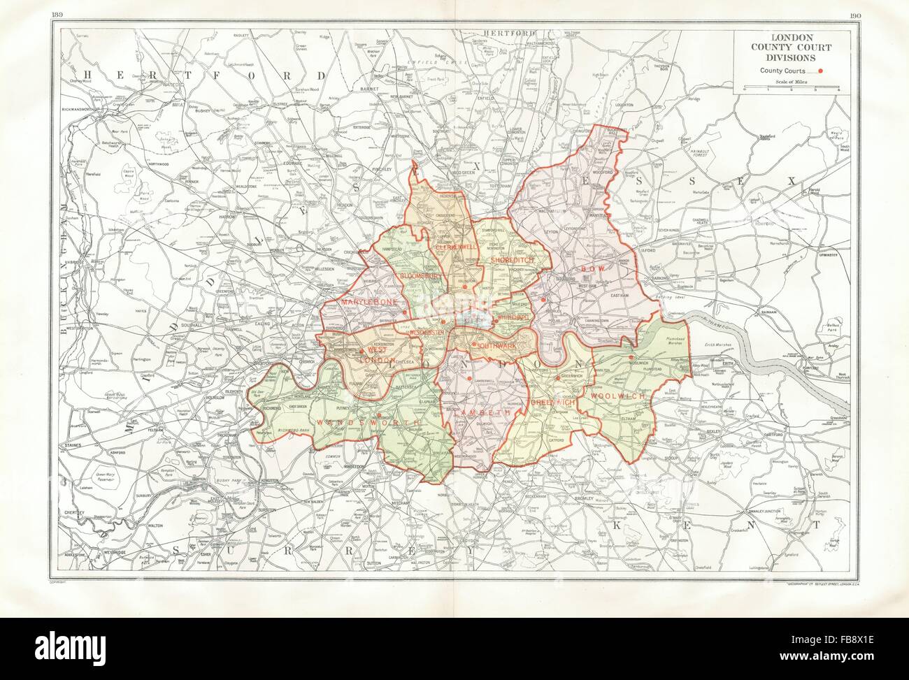 20th century london map hi-res stock photography and images - Alamy