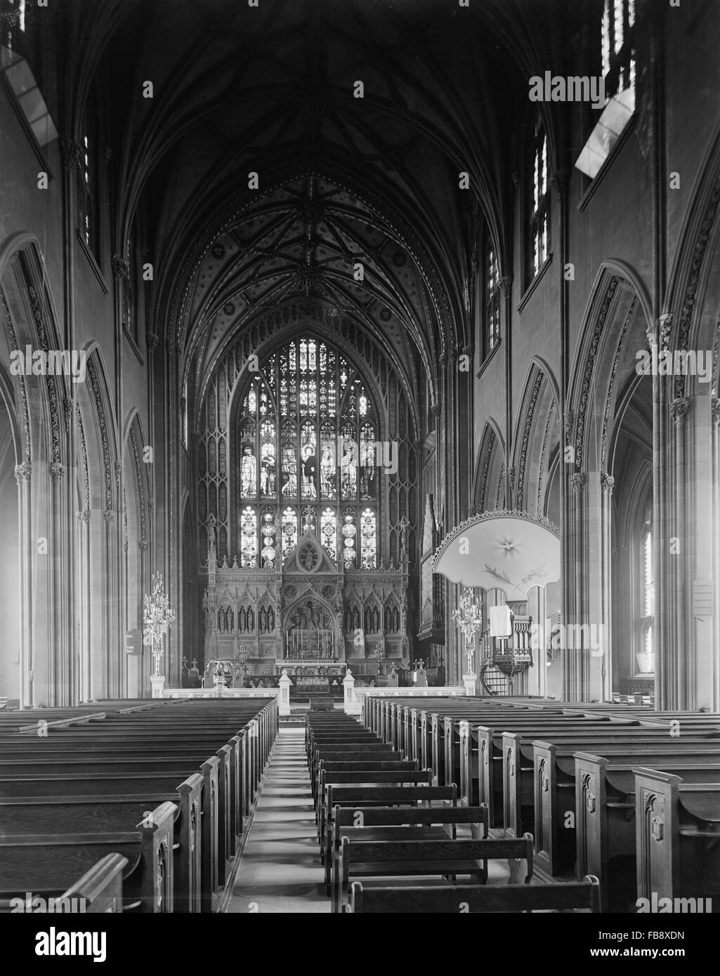 New church interior Black and White Stock Photos & Images - Alamy