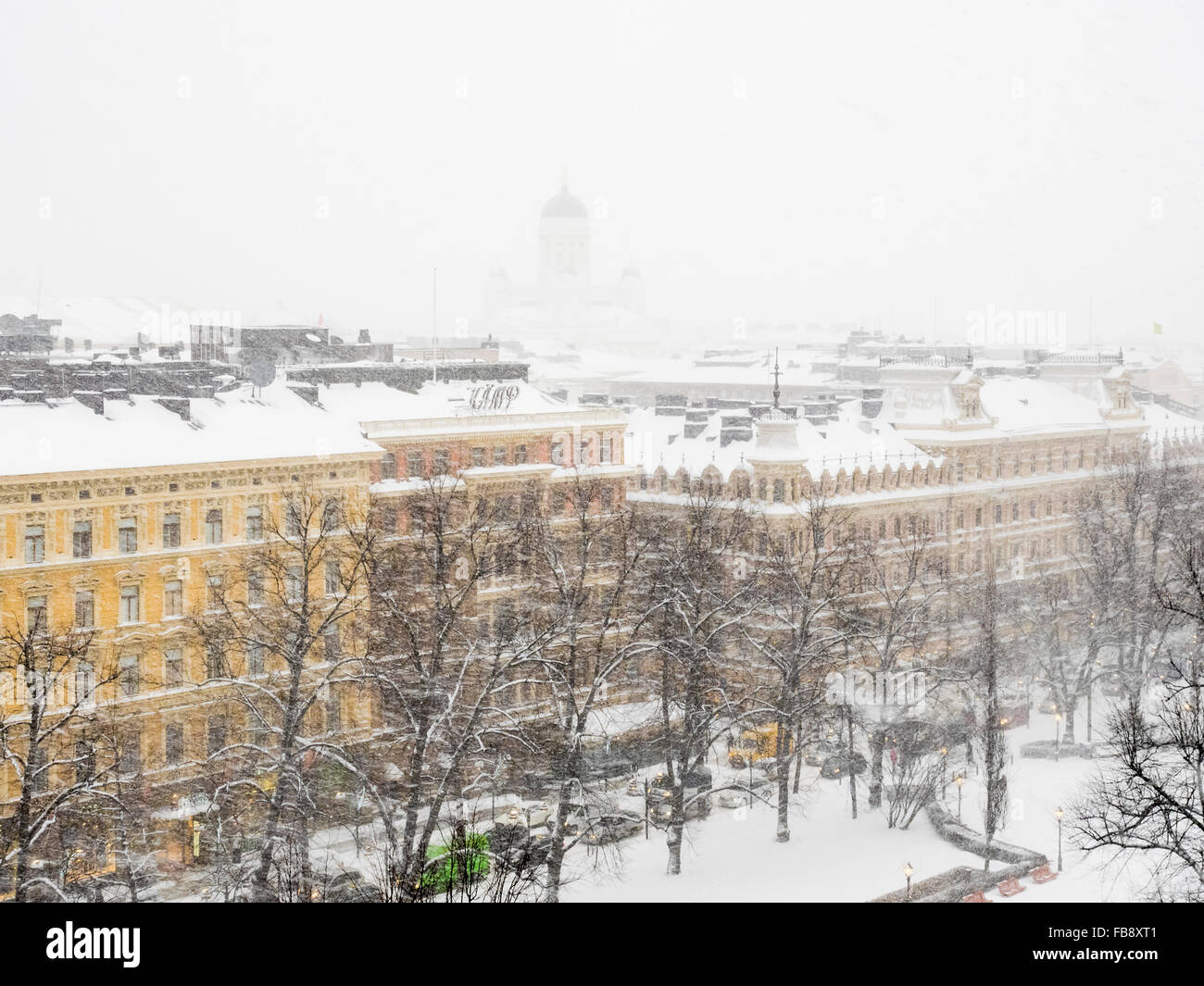 Snowfall in Helsinki Stock Photo - Alamy