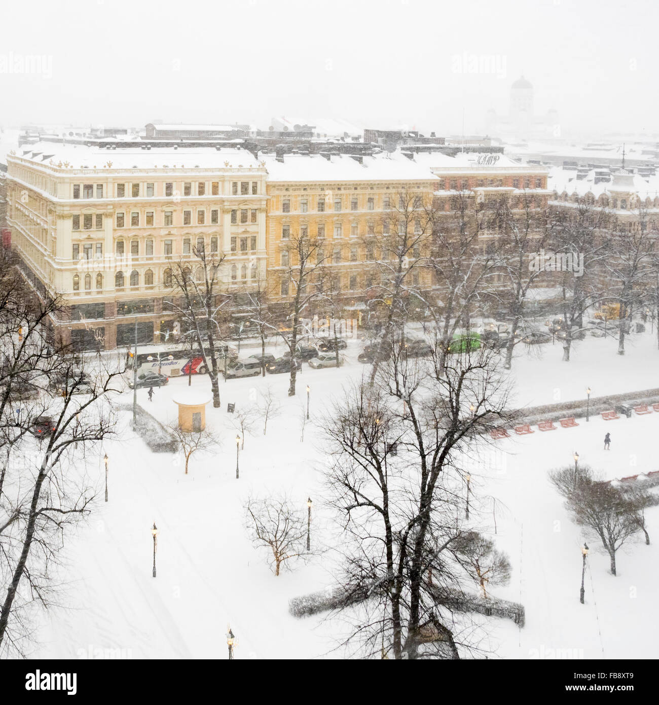 Snowfall in Helsinki Stock Photo - Alamy