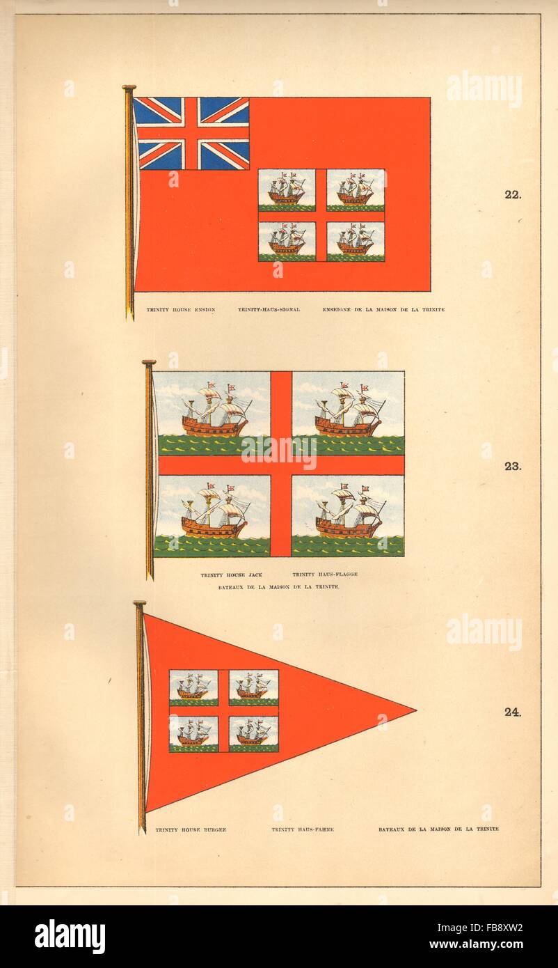 TRINITY HOUSE FLAGS. Ensign Jack Burgee. Maritime Shipping safety ...