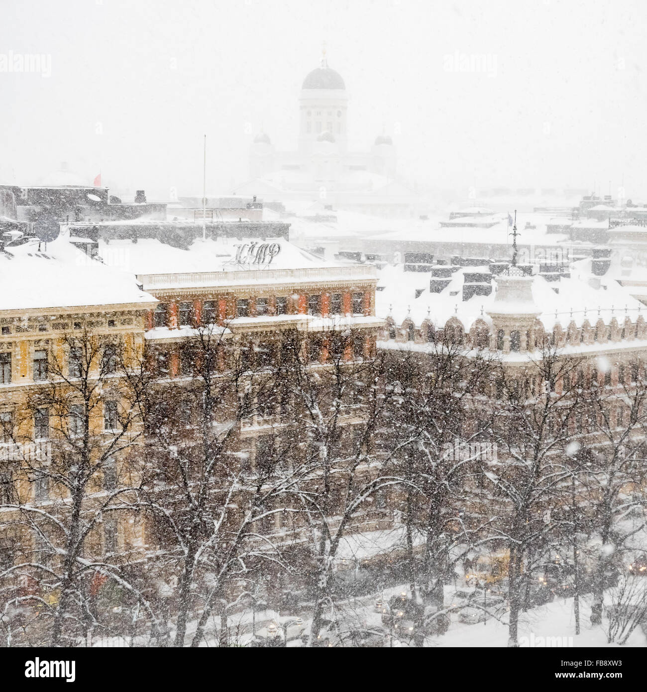 Snowfall in Helsinki Stock Photo - Alamy