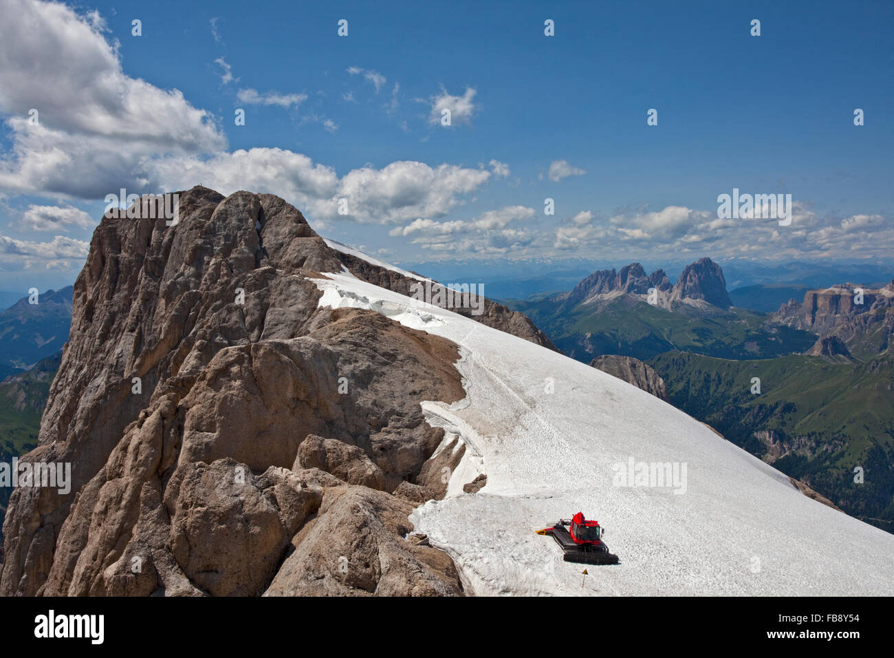 Sassolungo and Sella Massif as seen from Punta Rocca, the summit of the ...