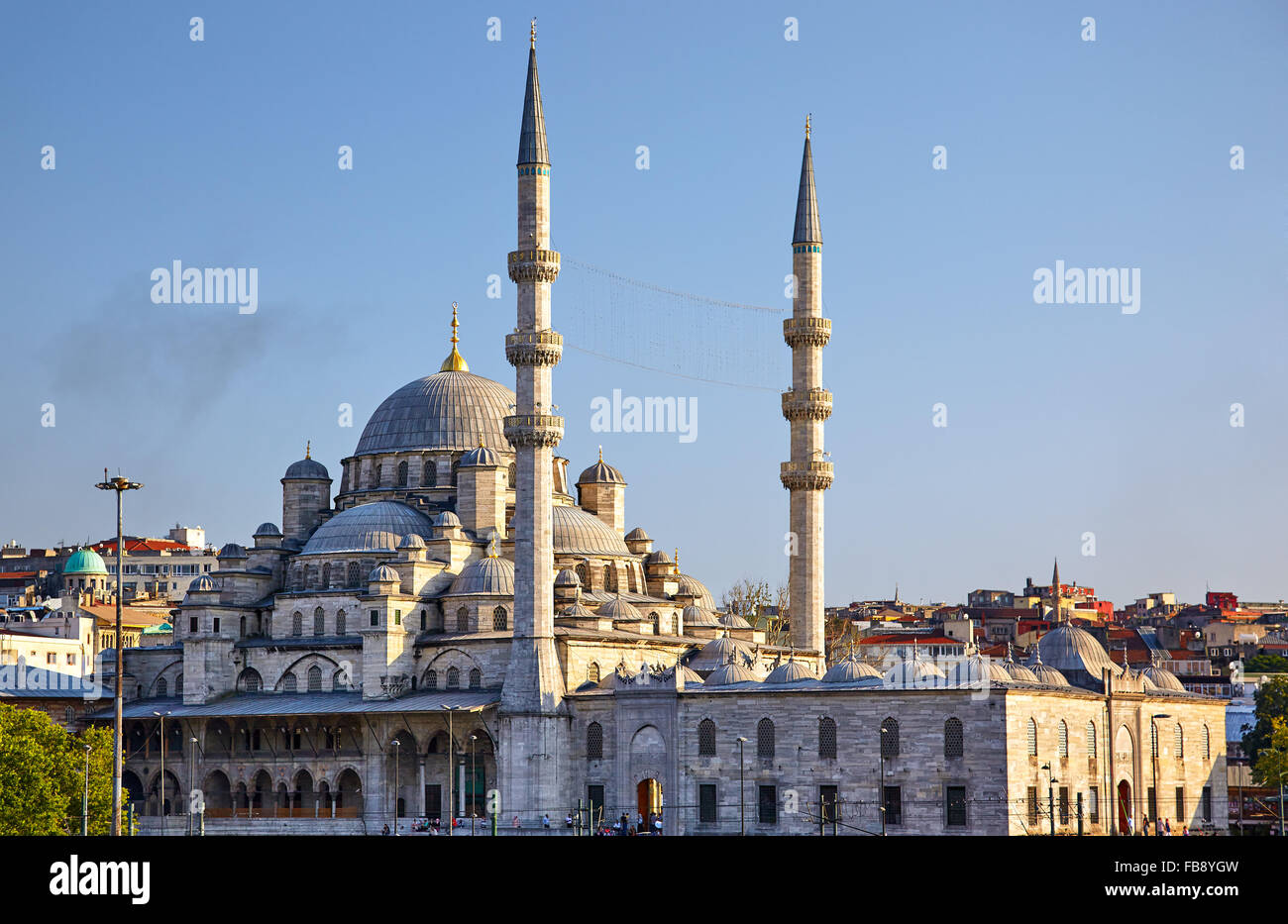 The view of Yeni Cami (New Mosque) originally named the Valide Sultan ...