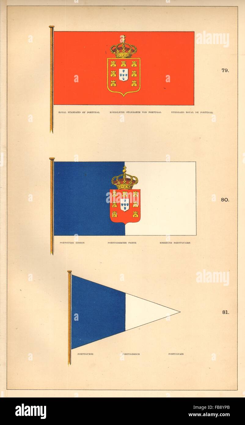 PORTUGUESE ROYAL FLAGS. Royal Standard; Ensign. Portugal. HOUNSELL ...