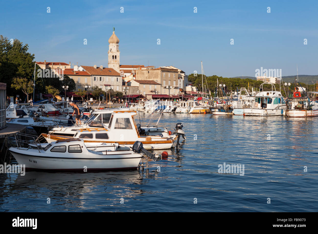 Harbor and old town of Krk, Krk island, Croatia Stock Photo - Alamy