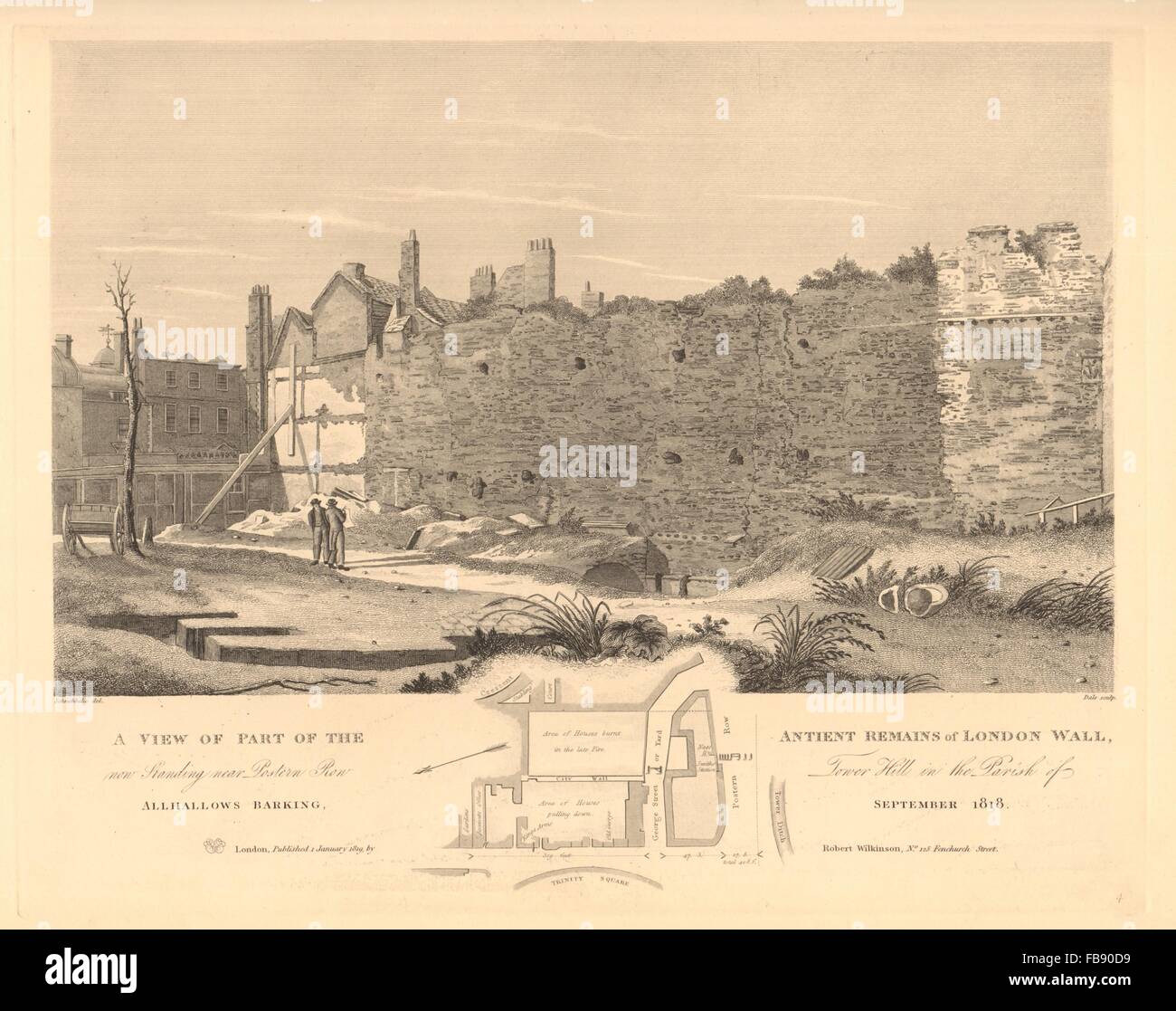 Tower of london map 19th century hi-res stock photography and images ...