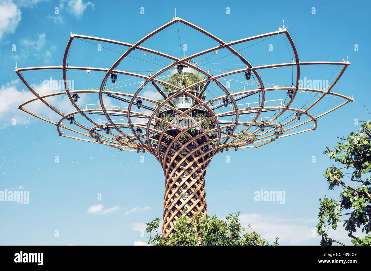 Tree of life at exhibition Expo Milano 2015. The masterpiece to the ...