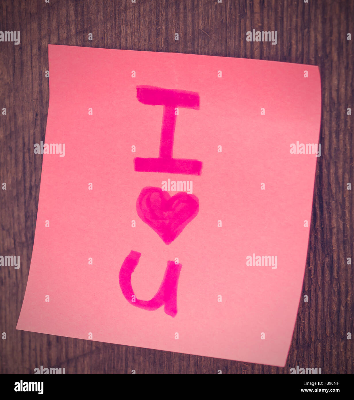 Valentine's Day background, I love you written on color sticker note ...