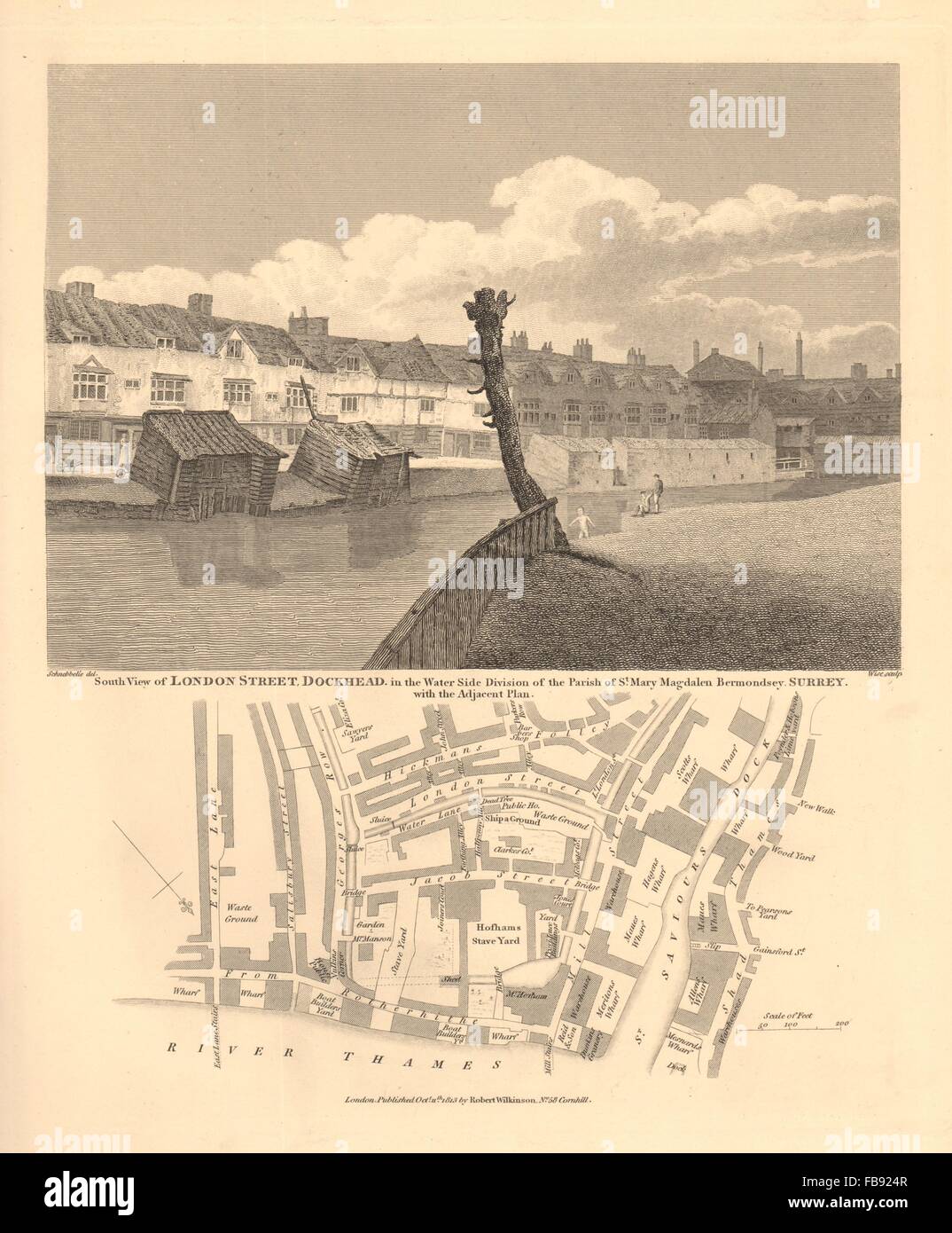 London dock street view hi-res stock photography and images - Alamy