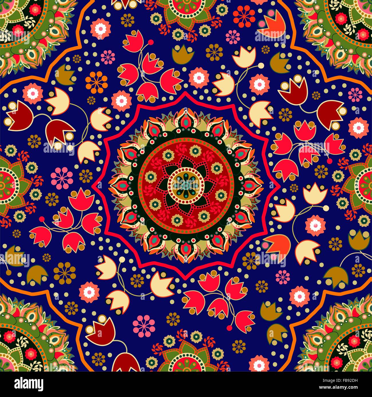 Seamless Paisley background, floral pattern Stock Vector Image & Art ...