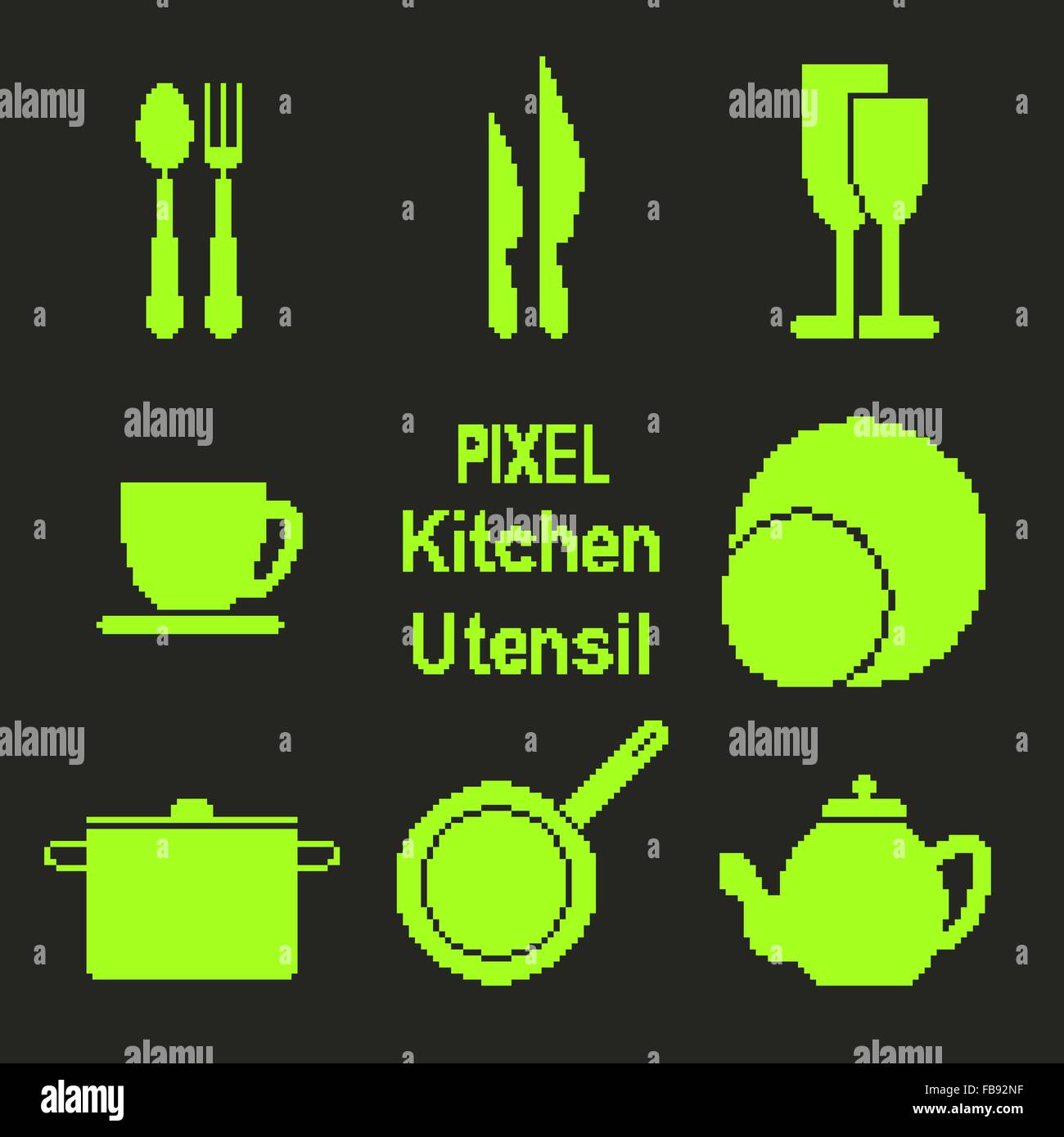 Utensil art Stock Vector Images - Alamy