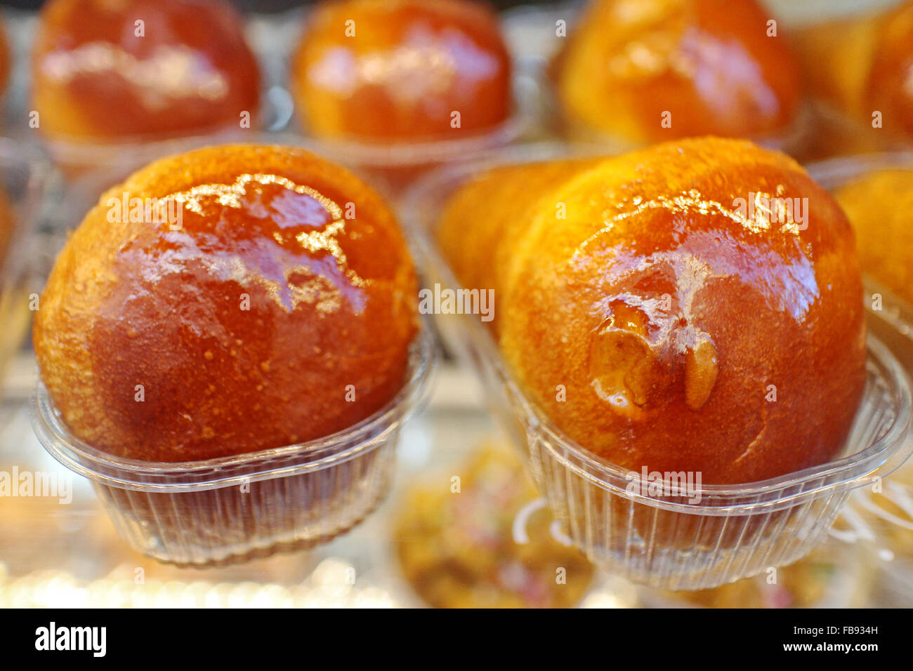 Babà, a typical Neapolitan pastry, made from flour, butter, sugar ...