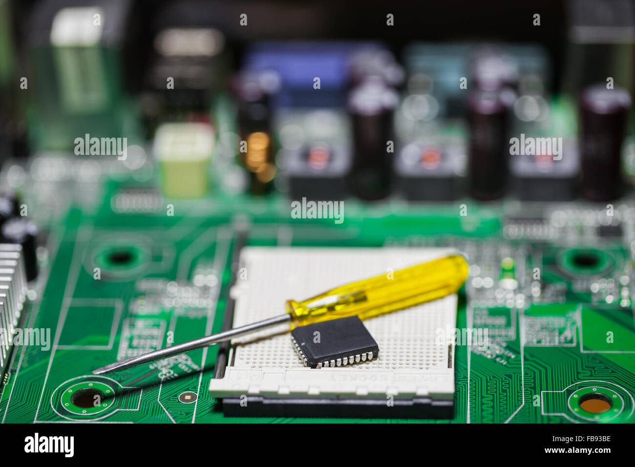 background of computer circuit board close-up and detail Stock Photo ...